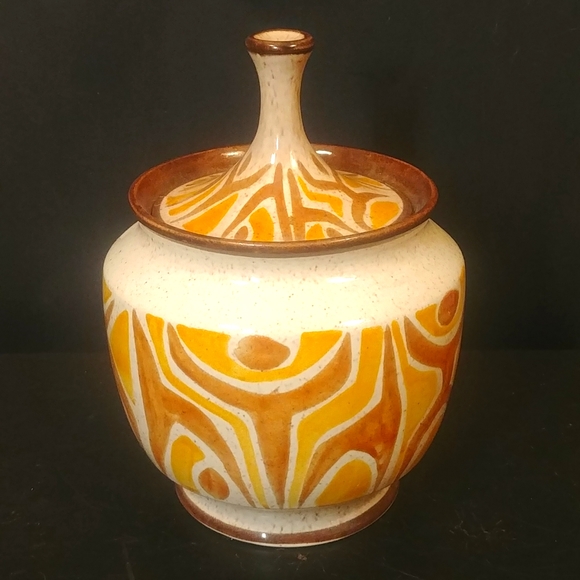 Red Wing | Accents | Red Wing Mcm Lidded Abstract Jar Vase | Poshmark